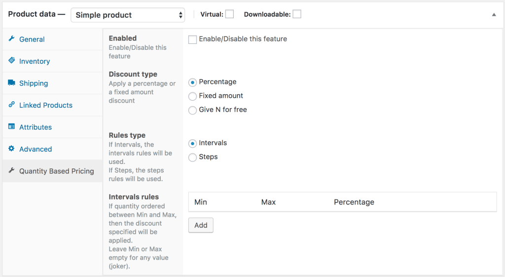 quantity based pricing - Orion Origin