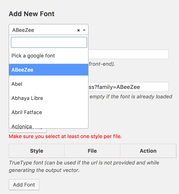How to manage fonts in WooCommerce Product Designer