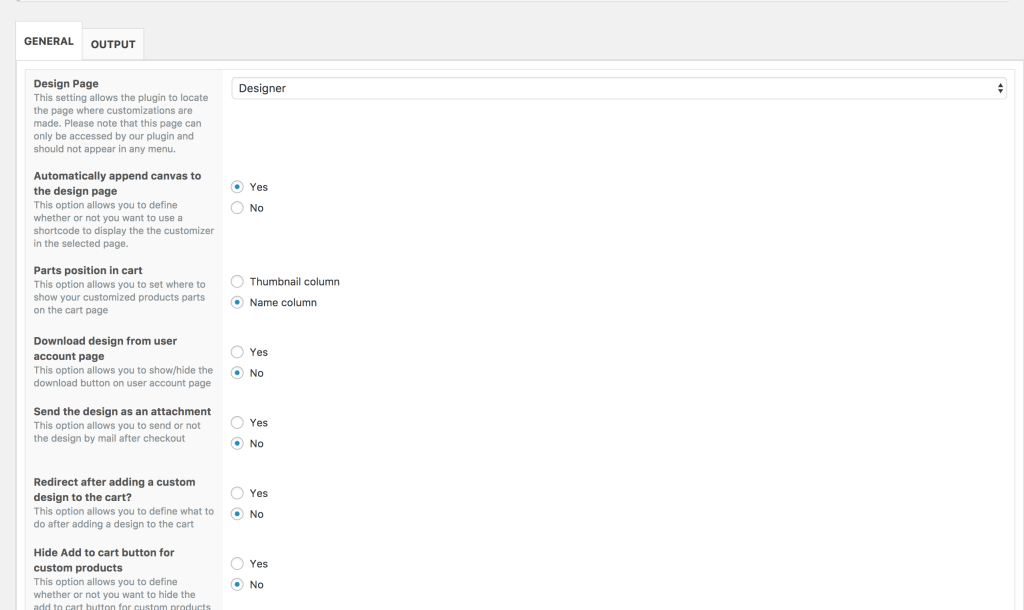 LSD General settings tab - Orion Origin