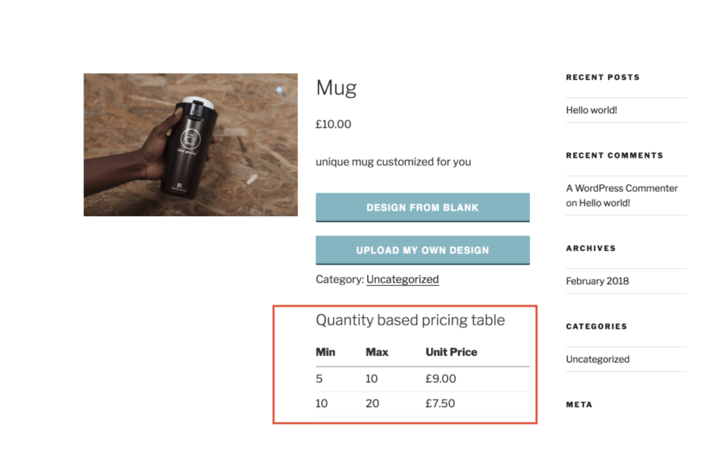 WPD discount table - Orion Origin