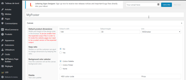 LSD configuration page 1 - Orion Origin